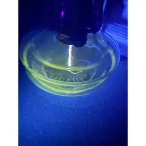 Accents | Vintage Uranium Glass Oil Lamp Correct Burner Clear Glass ...